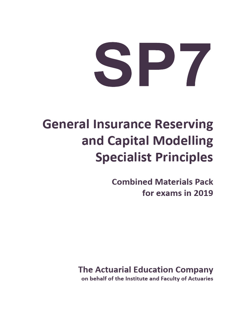General Insurance Reserving and Capital Modelling Specialist Principles ...