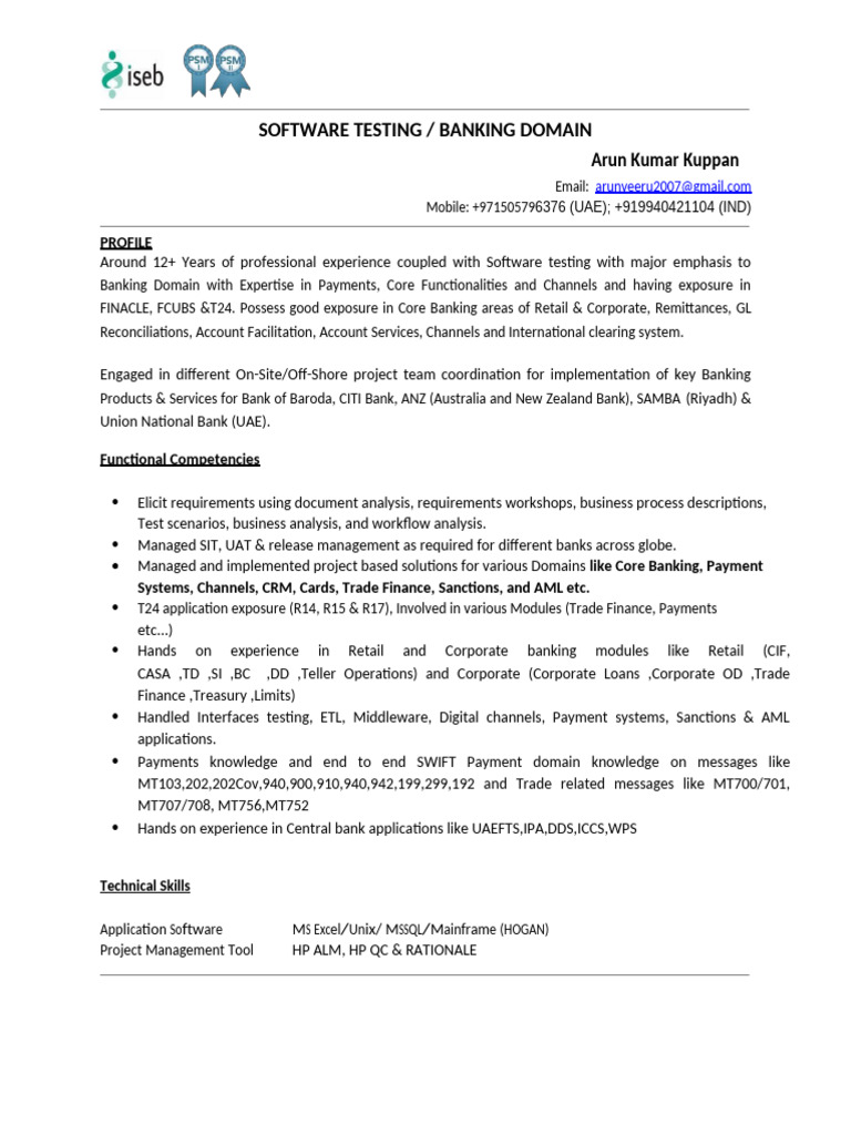 Banking Domain Software Testing Expertise | PDF | Banks | Financial ...