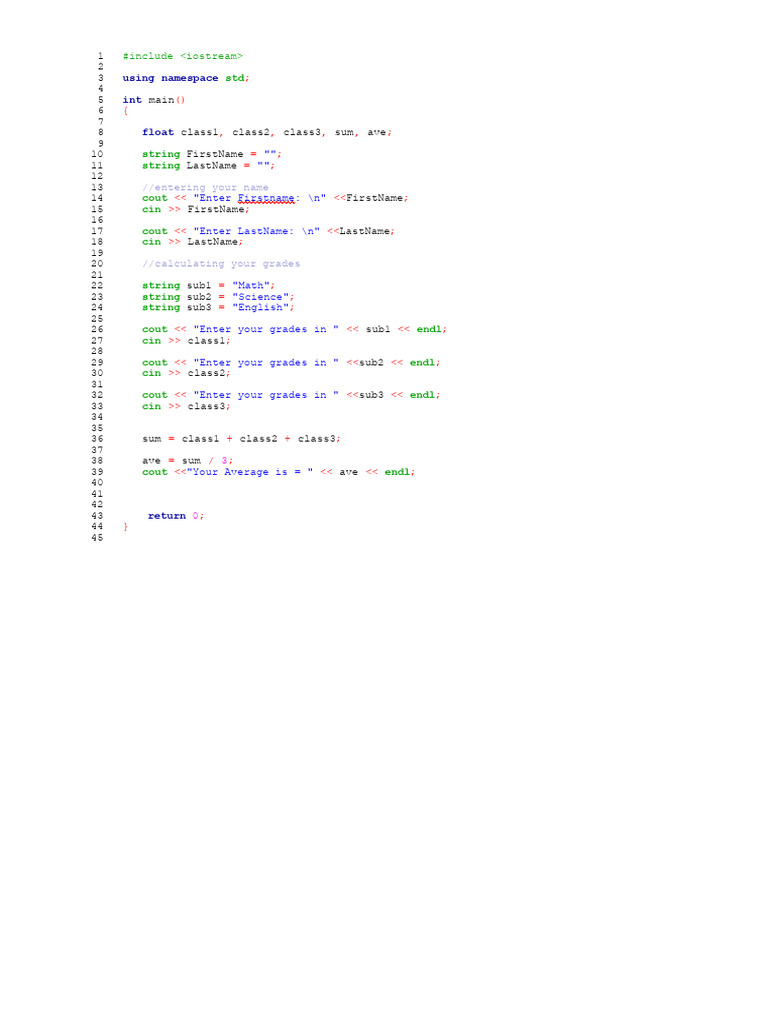 Calculating Grade Average | PDF