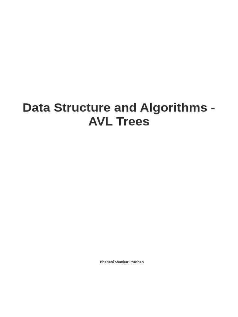 35 - Data Structure and Algorithms - AVL Trees | PDF | Algorithms And Data Structures | Computer ...