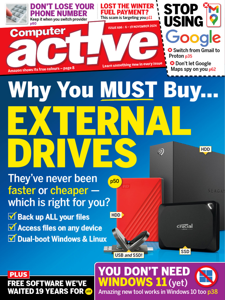 Computeractive - Issue 696, 619 November 2024 | PDF | Amazon Kindle | Solid State Drive
