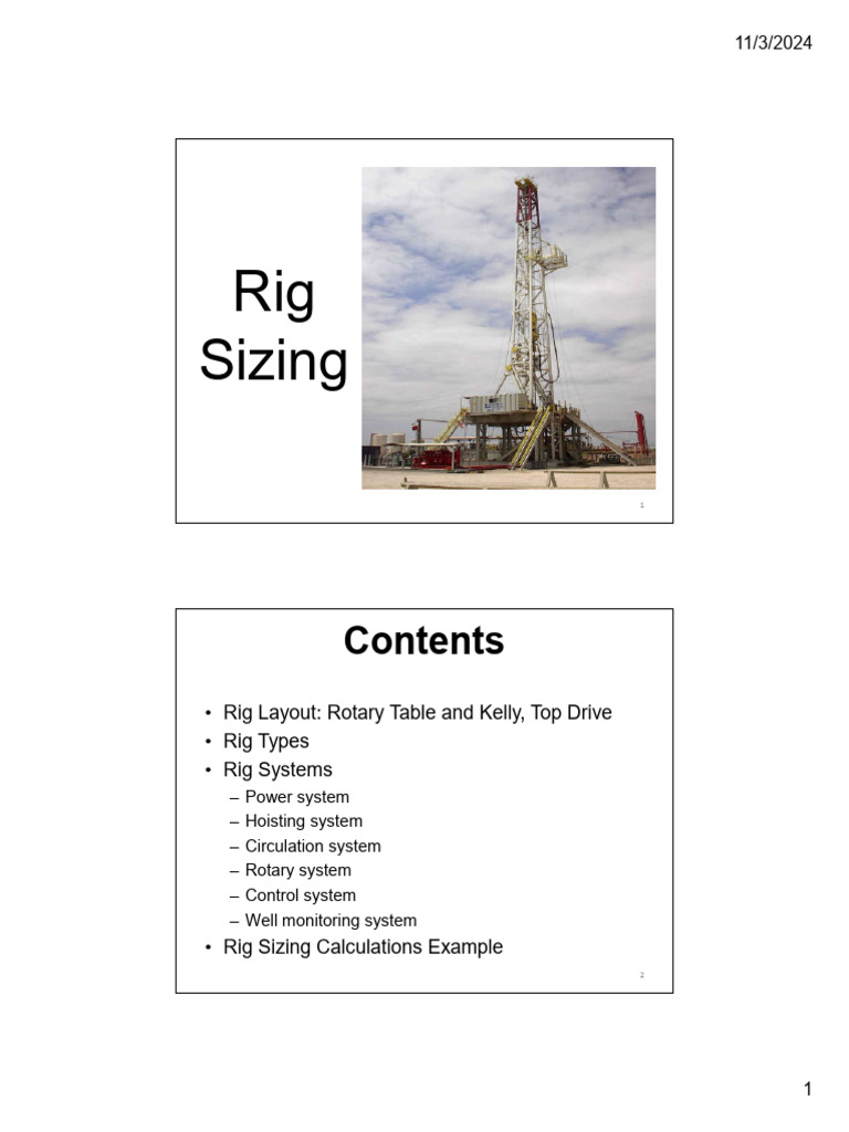 Part 4 Rig Sizing | PDF | Engines | Horsepower