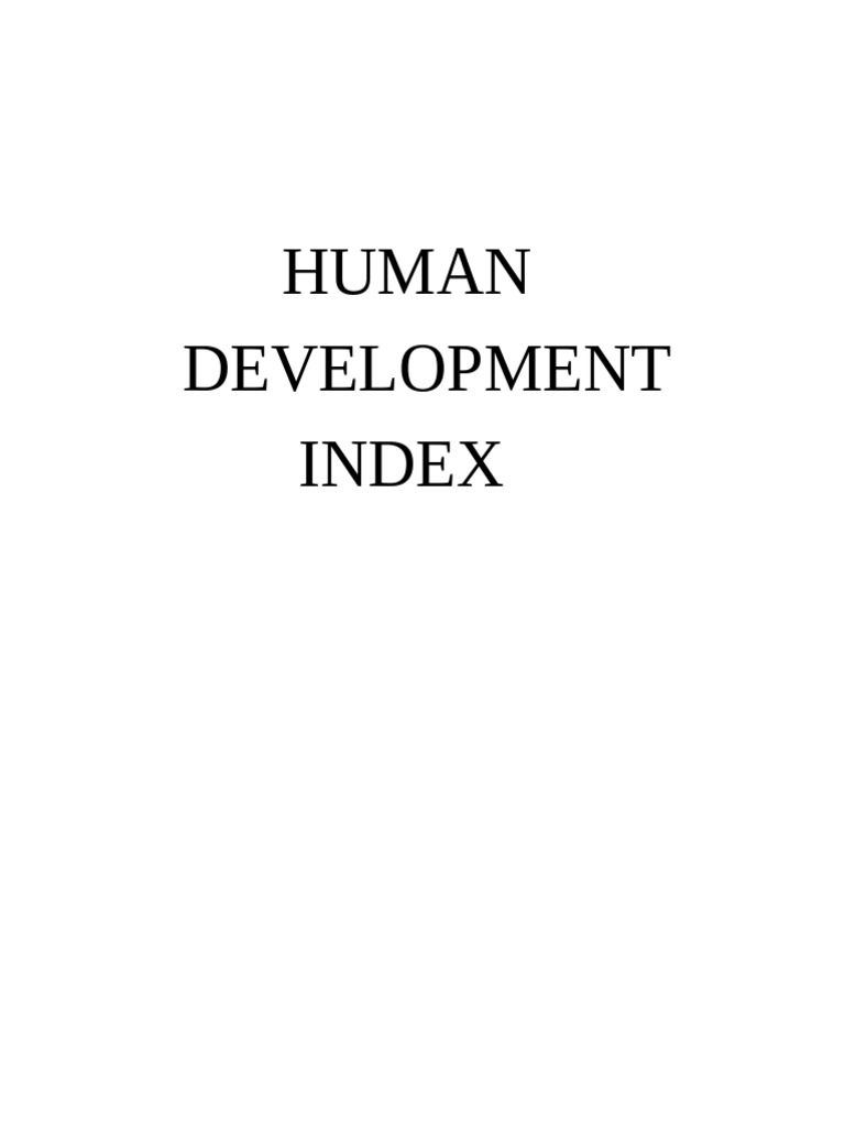 Document 1 | PDF | Human Development Index | Economies