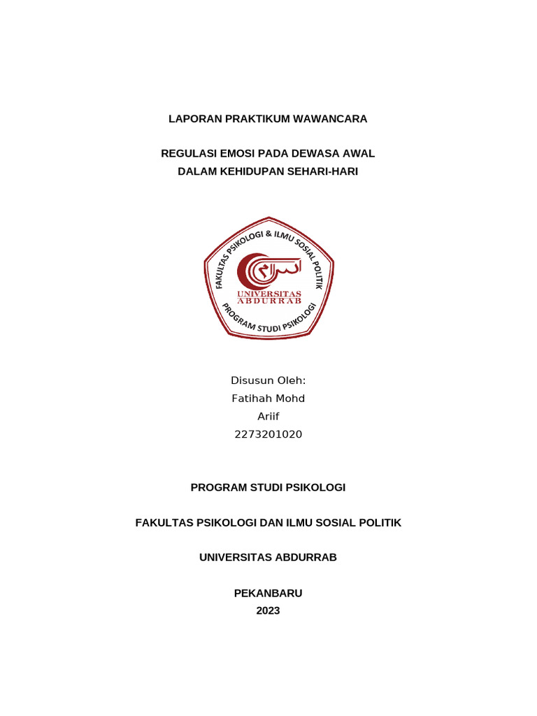 Laprak Wawancara | PDF | Karier & Perkembangan | Sains & Matematika