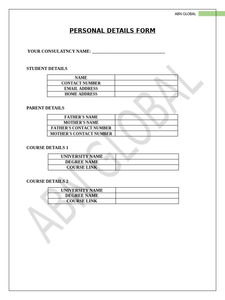 Abn Global Cover Sheet | PDF | Career & Growth