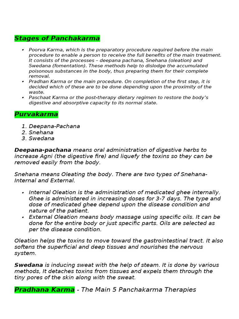 Panchakarma | PDF | Ayurveda | Headache