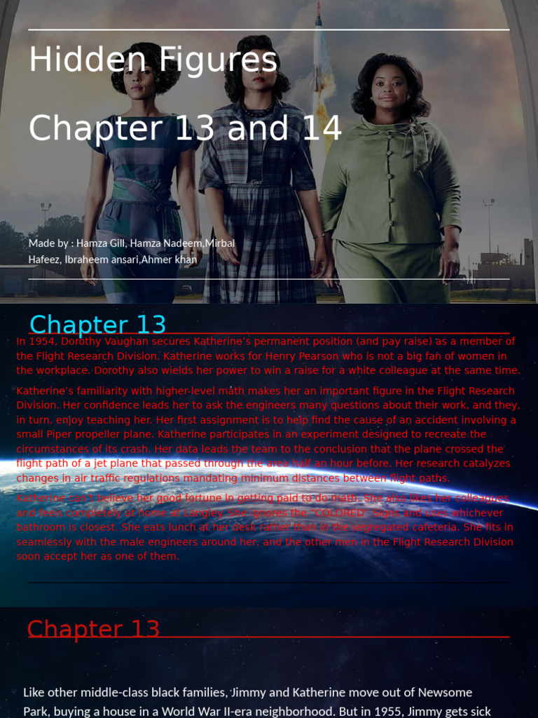 Hidden Figures Presentation Hamza N and Gill | PDF | Brown V. Board Of Education