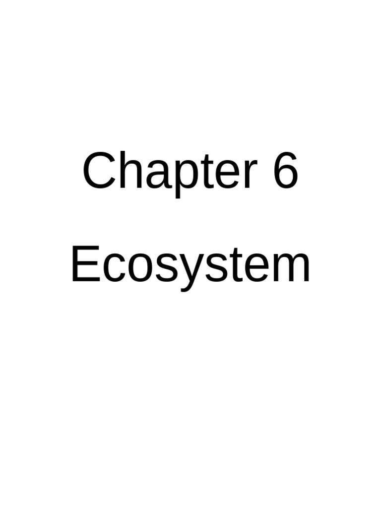 Chapter 6 Ecosystem | PDF