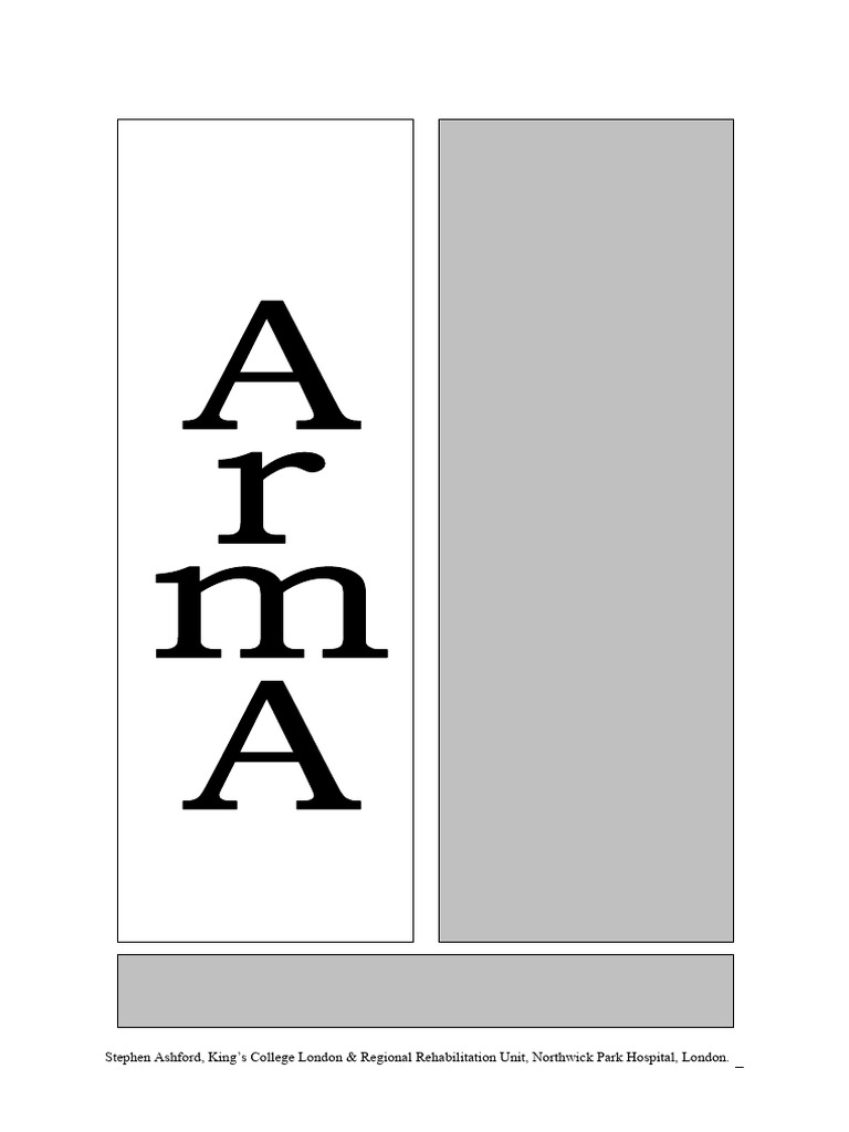 ArmA Arm Activity Measure | PDF | Caregiver | Diseases And Disorders
