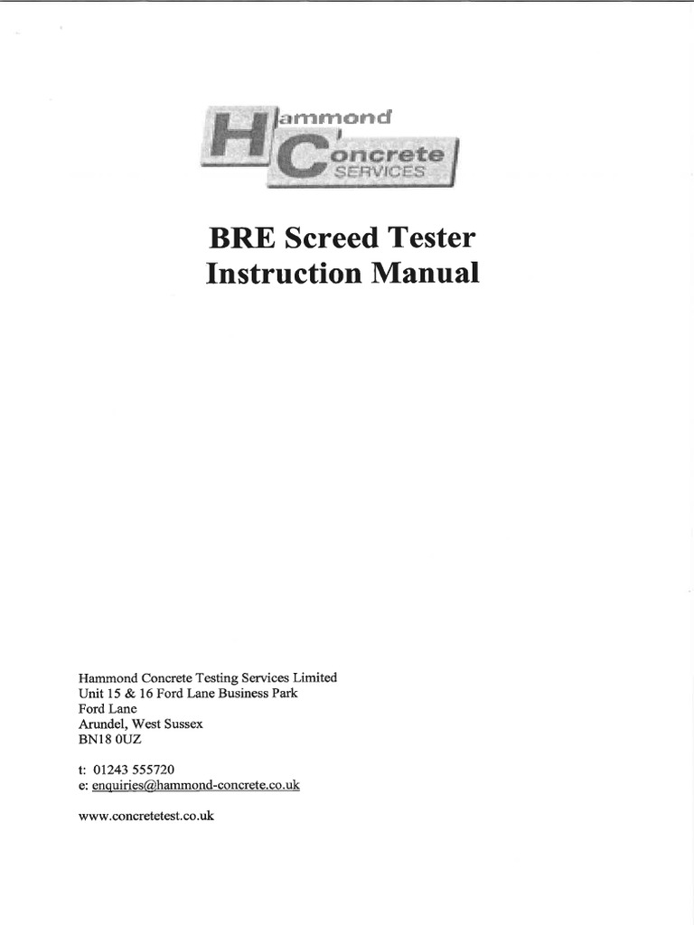 BRE Screed Tester 1 | PDF