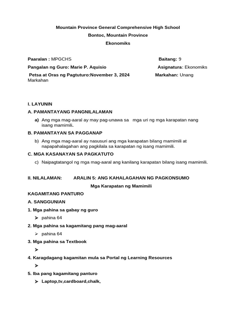 Mountain Province General Comprehensive High School | PDF
