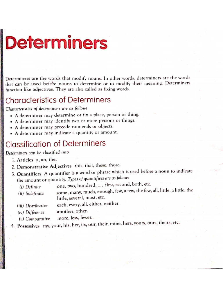 Determiners | PDF