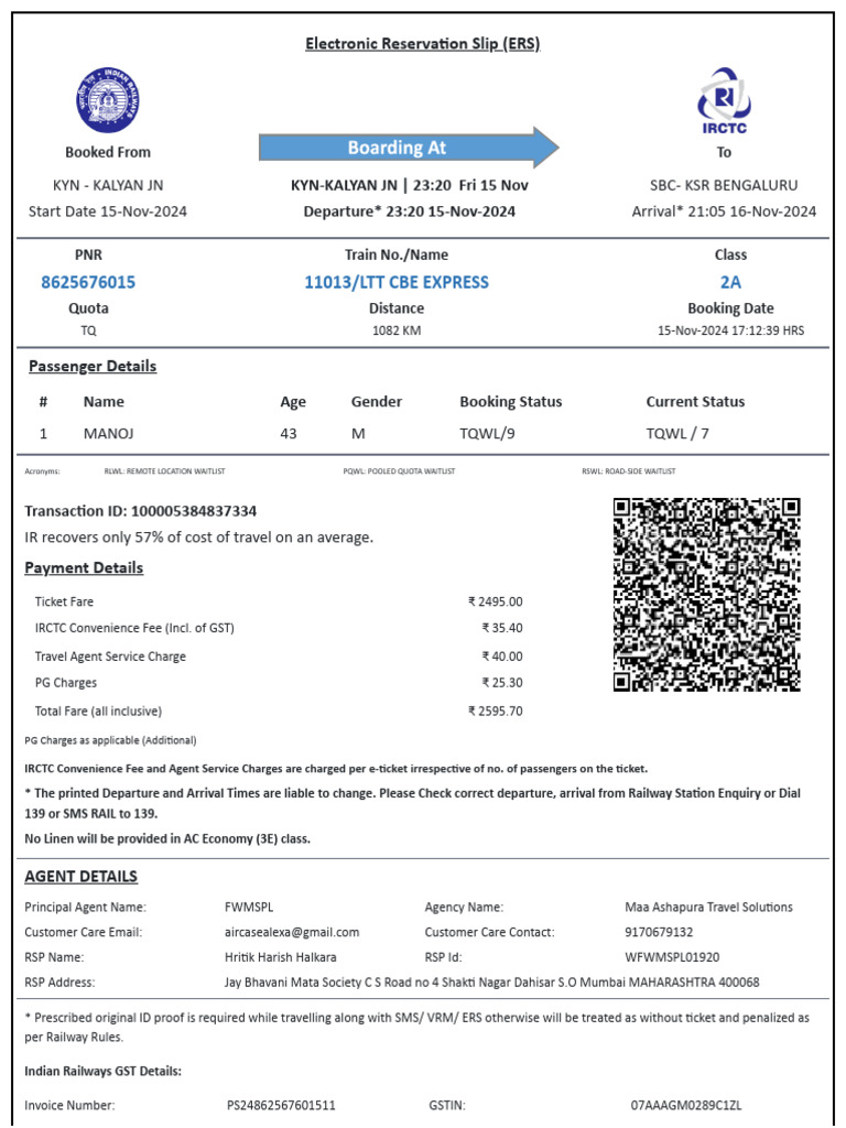 Manoj 1 Kyn SBC 8625676015 | PDF | Rail Transport | Transport