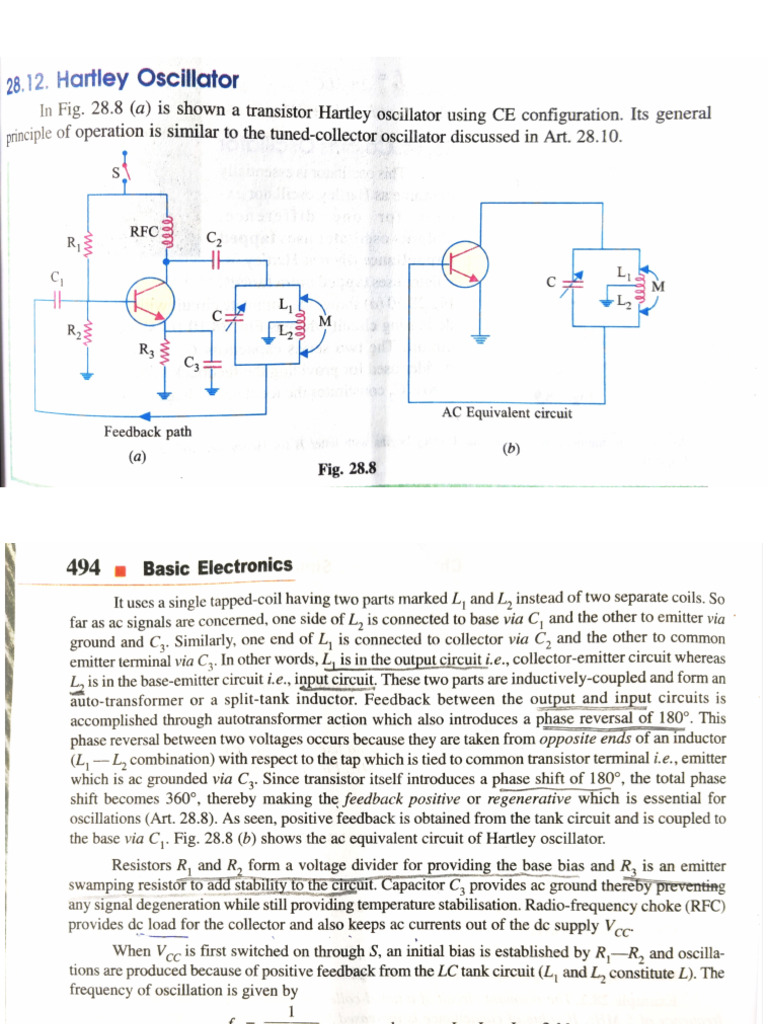 Hartely Oscillator | PDF