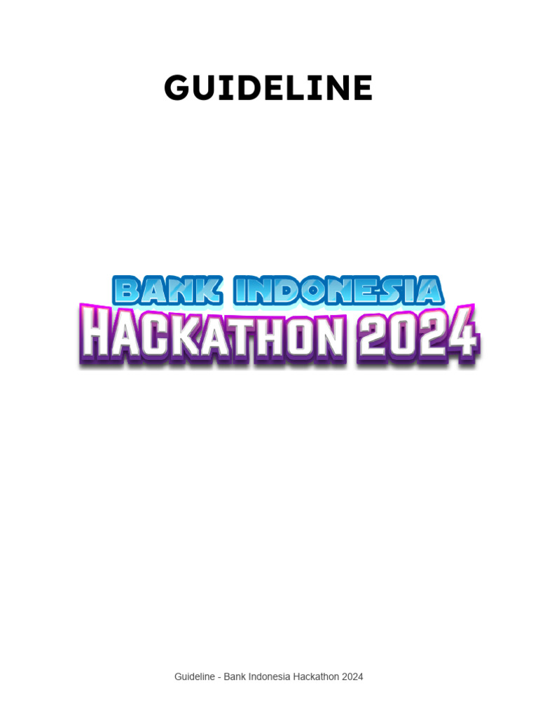 Hackathon Bank Indonesia 2024: Panduan | PDF | Bisnis | Seni