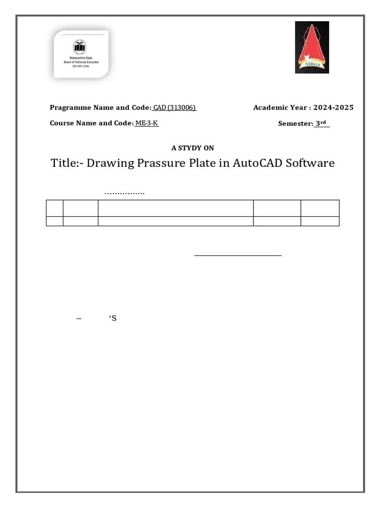 AutoCAD Report | PDF | Institute Of Technology