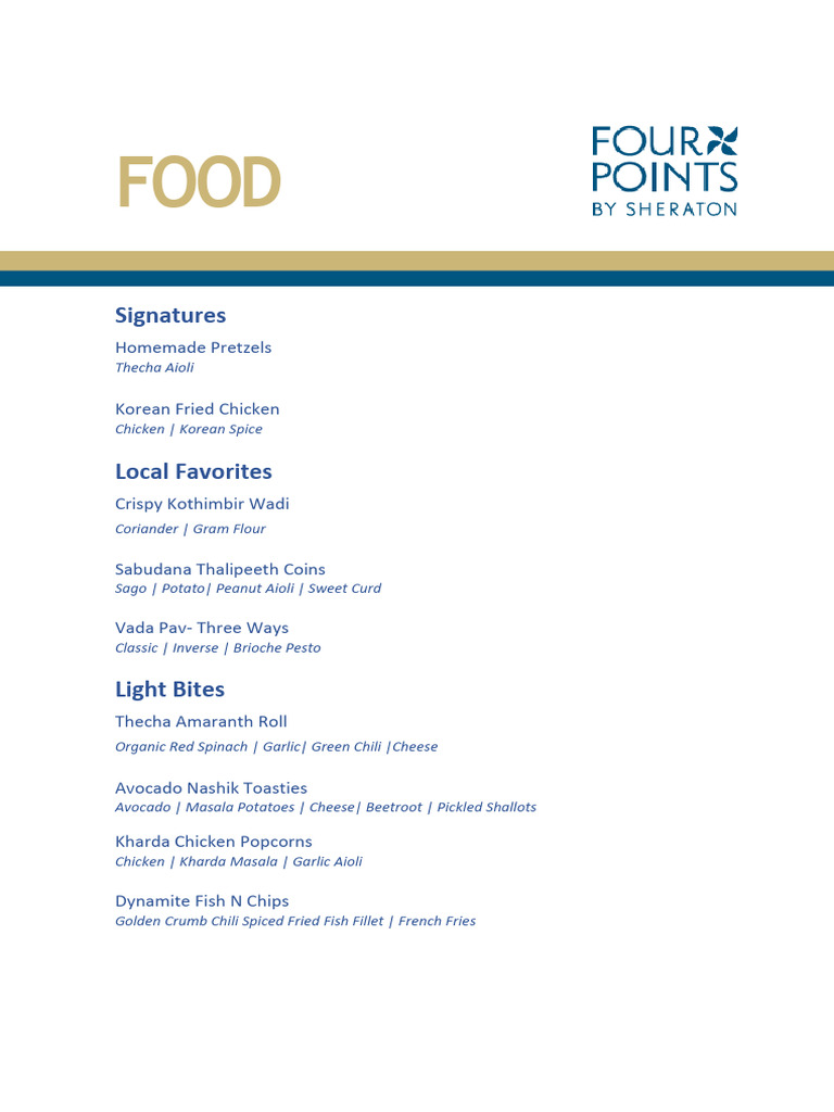 Intermezzo - Food Menu | PDF
