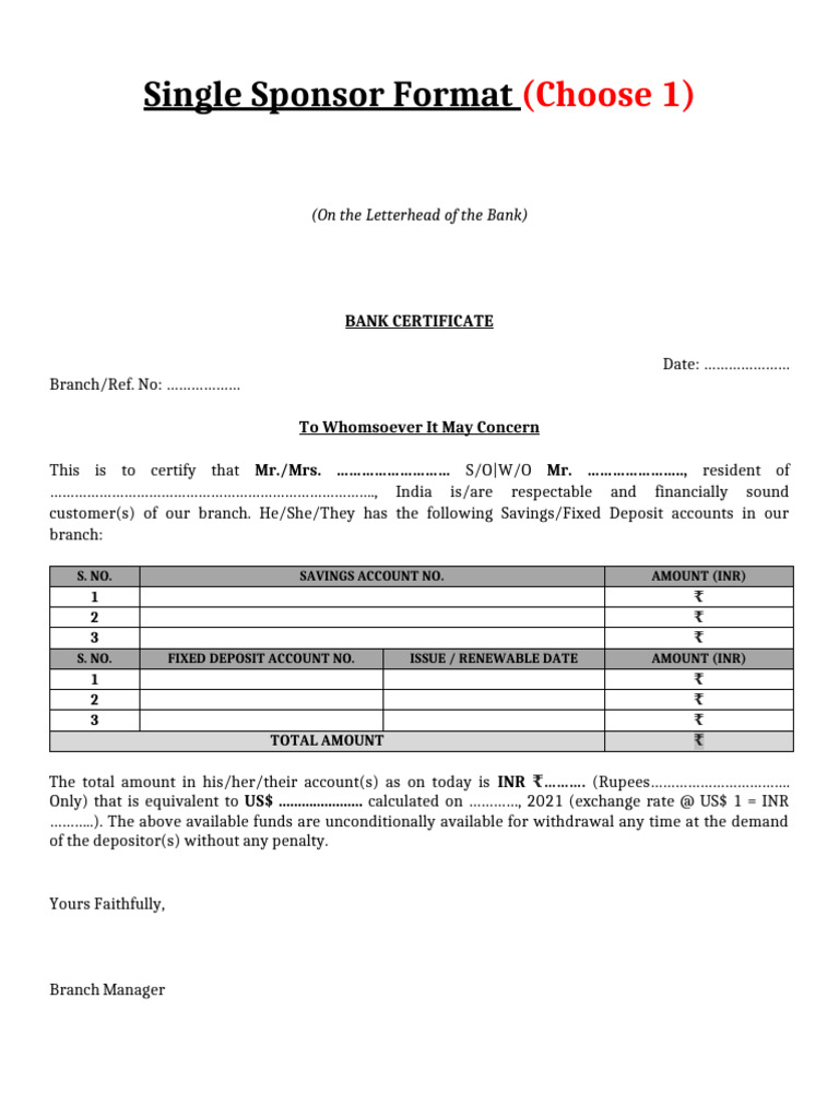 Bank Certificate Formats and Samples | PDF | Banks | Financial Services