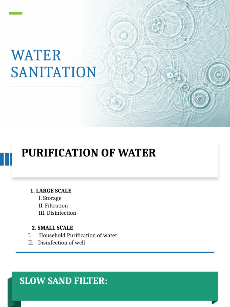 p9. Water Sanitation - Notes | PDF | Water Purification | Chlorine