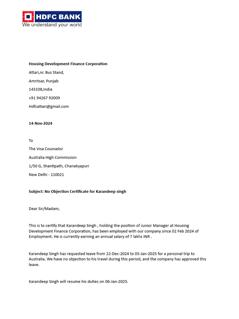NOC FORMAT - Google Docs23 | PDF | Business | Finance & Money Management