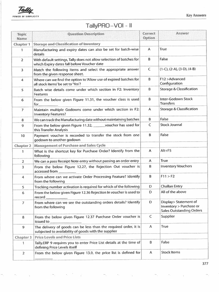 Answer Key | PDF
