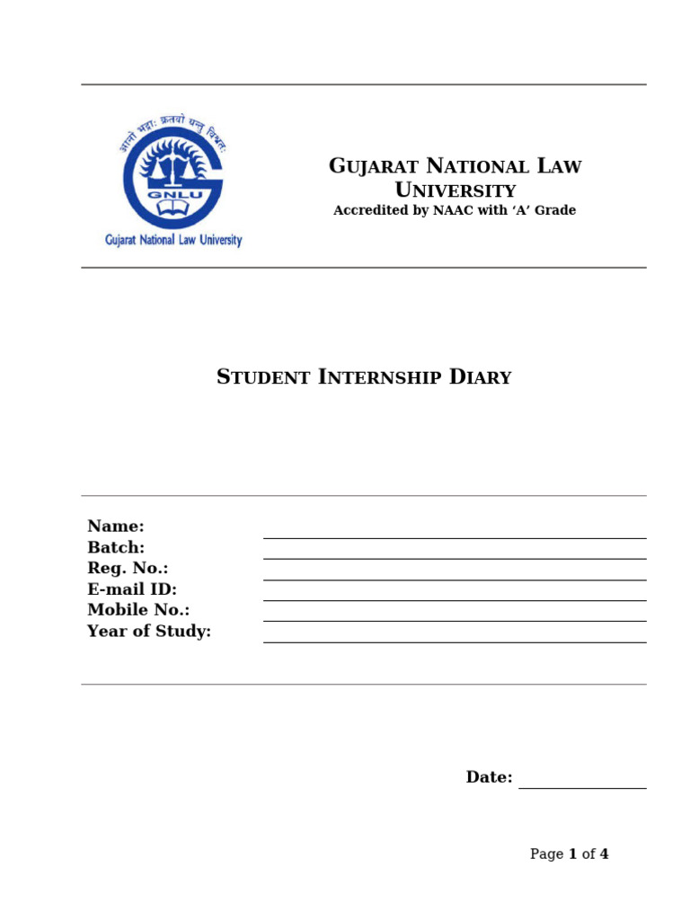 CRA Internship Diary | PDF