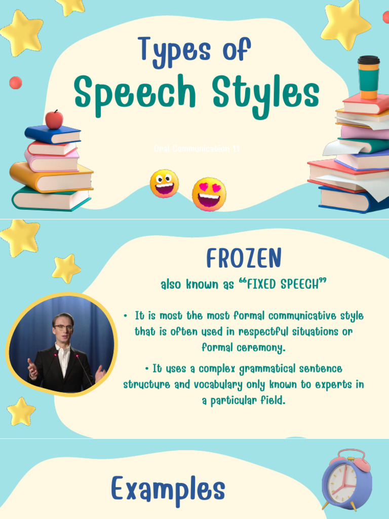 OralcomLesson 6 - Types of Speech Styles | PDF