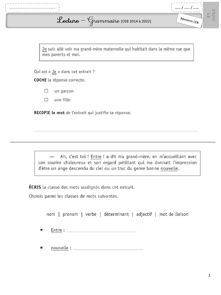 CEB - Grammaire | PDF