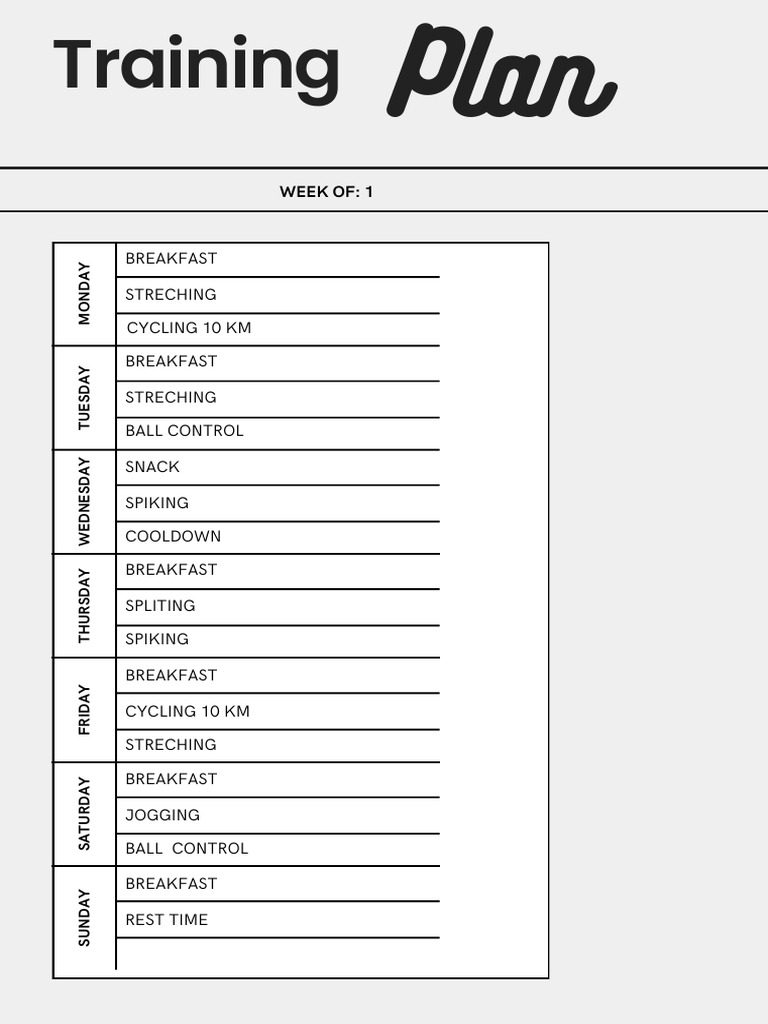 Grey Simple Bold Weekly Meal Planner | PDF | Wellness