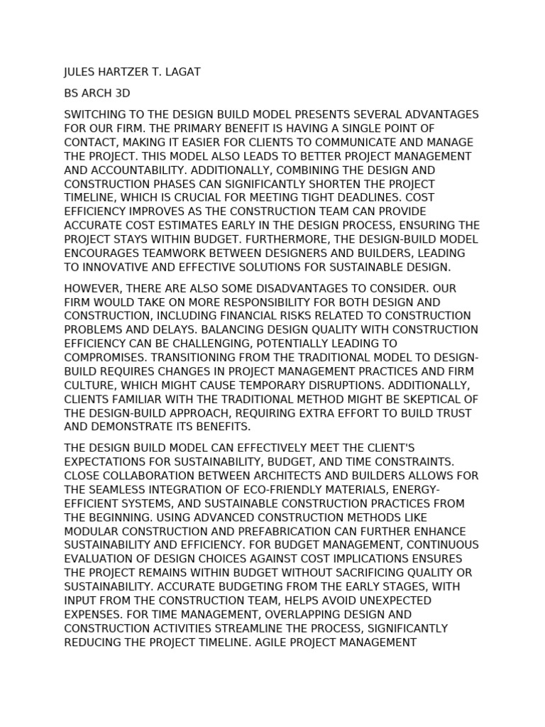 DESIGN BUILD | PDF | Project Management | Business