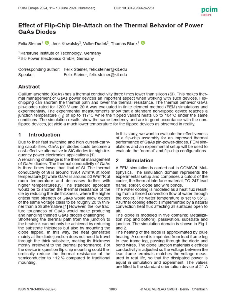 Effect of Flip-Chip Die-Attach On The Thermal Behavior of Power GaAs ...