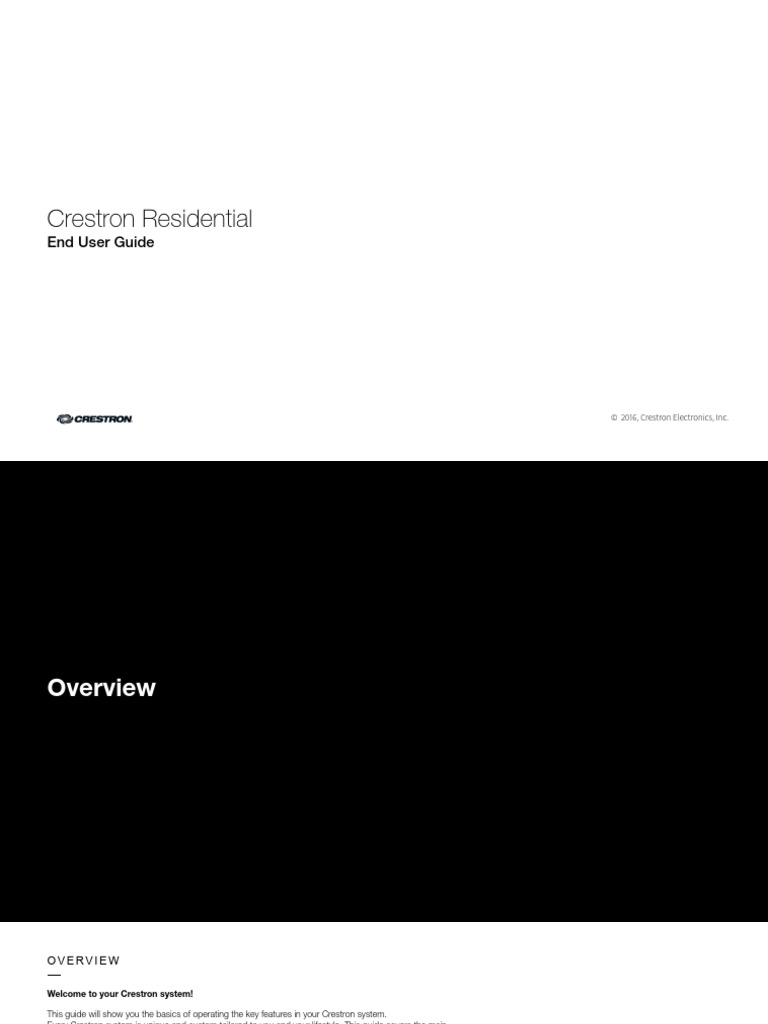 Crestron Residential End User Guide 241030 094436 | PDF | Mobile App ...