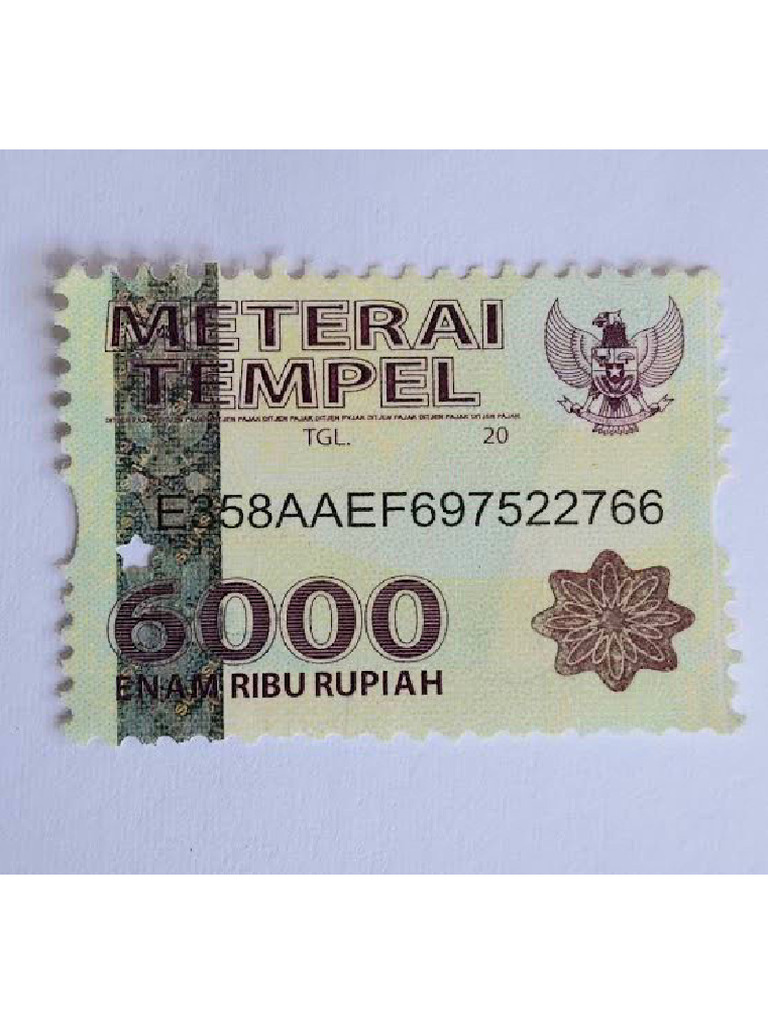 Materai 6000 Lama | PDF