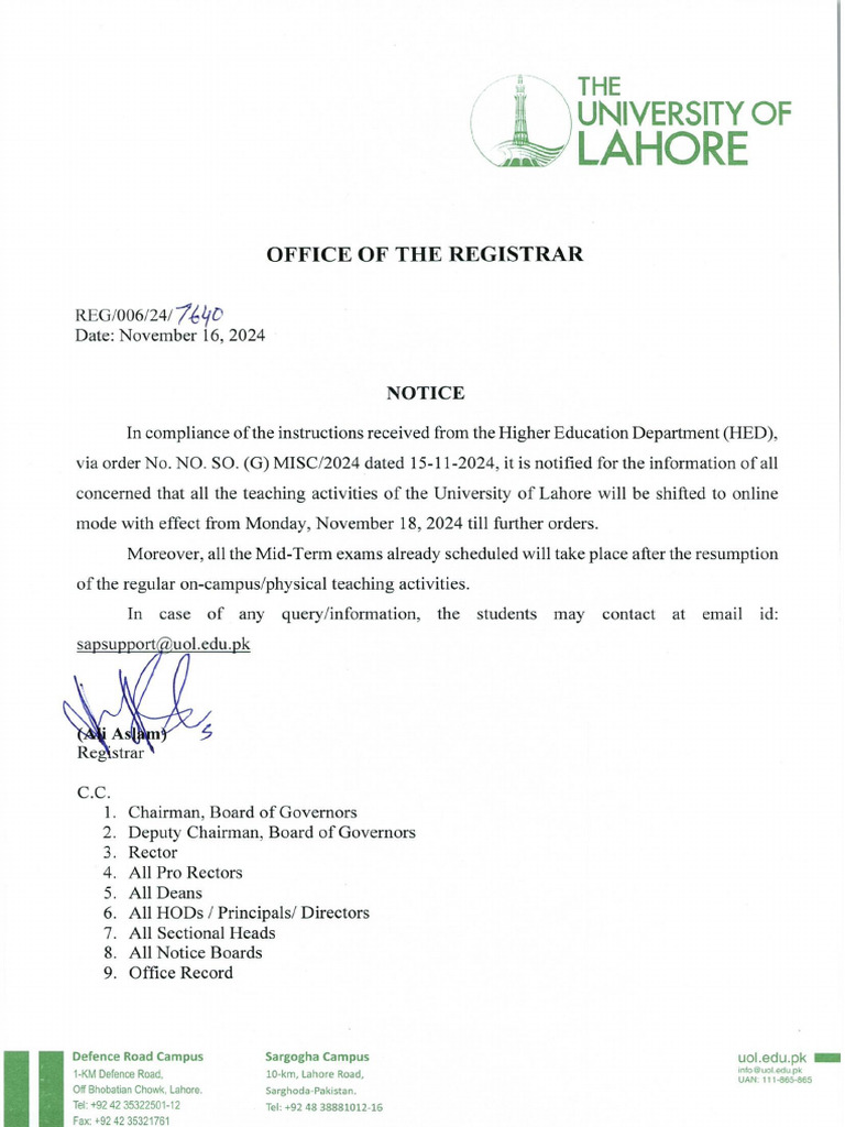 Online Mode Notification | PDF