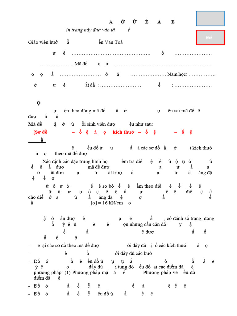 1 Huong Dan BTL SBVL - 2024 - Toan | PDF