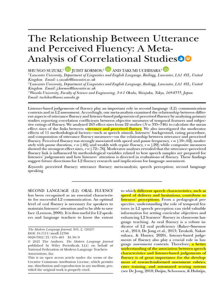 The Modern Language Journal - 2021 - SUZUKI - The Relationship Between ...