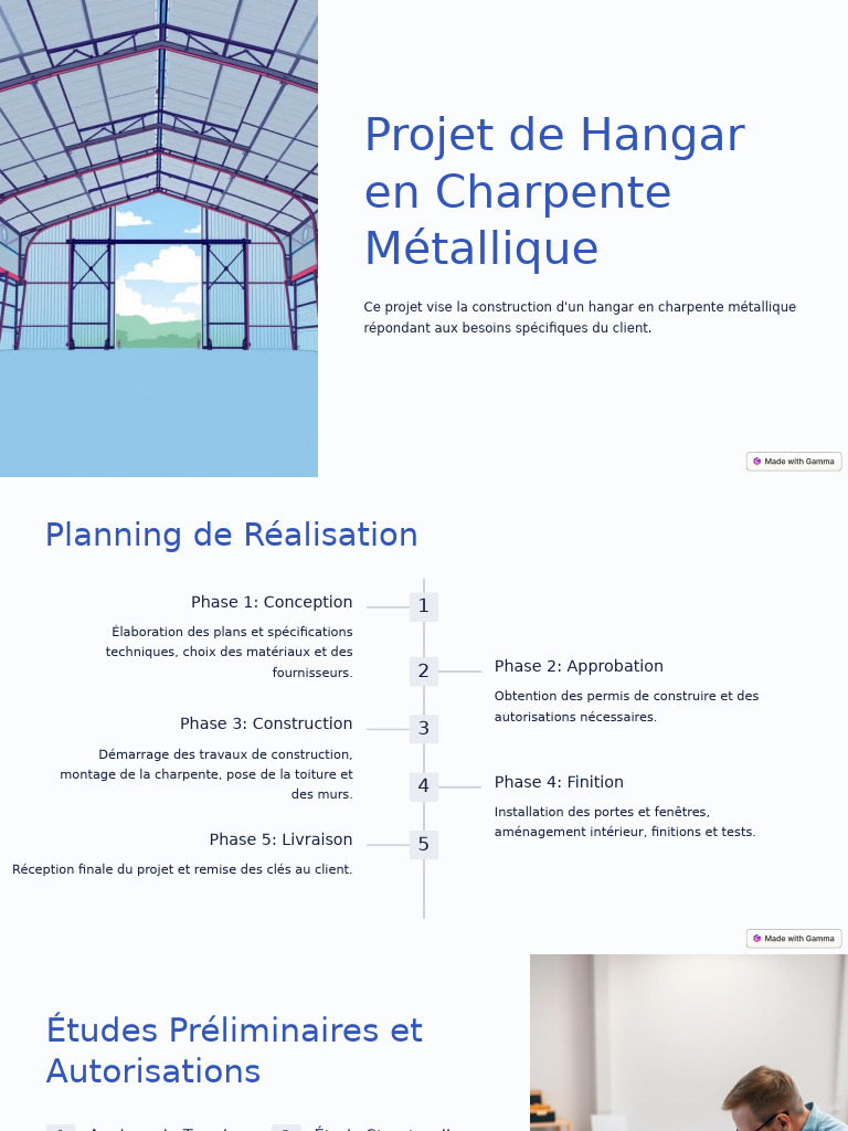 Construction d'un Hangar Métallique | PDF | Soudage | Construction