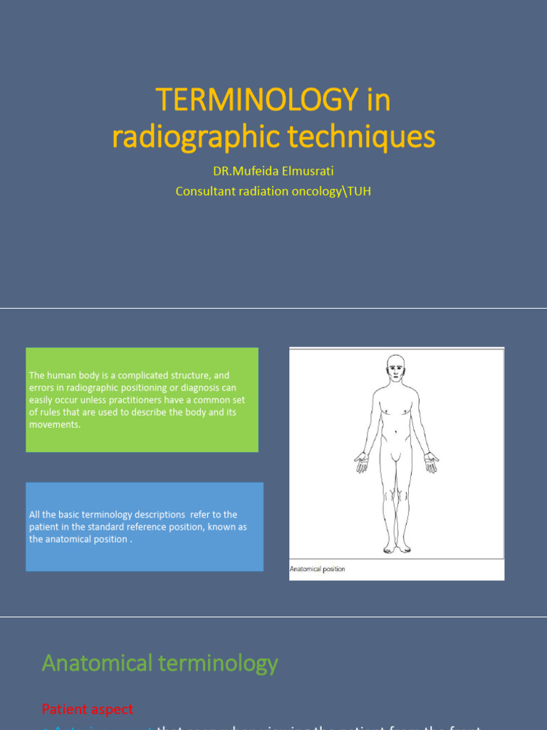 Terminolgy in RadiographyPresentation | PDF | Anatomical Terms Of ...