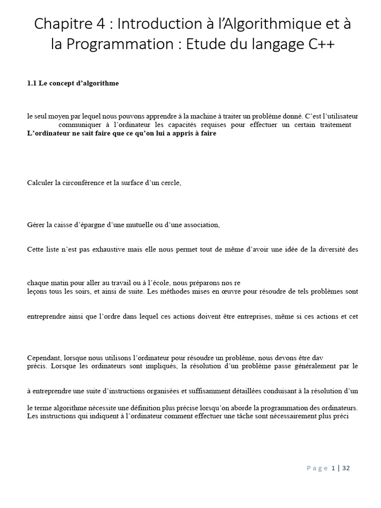 Informatique II - Suite | PDF | Variable (informatique) | Programme ...