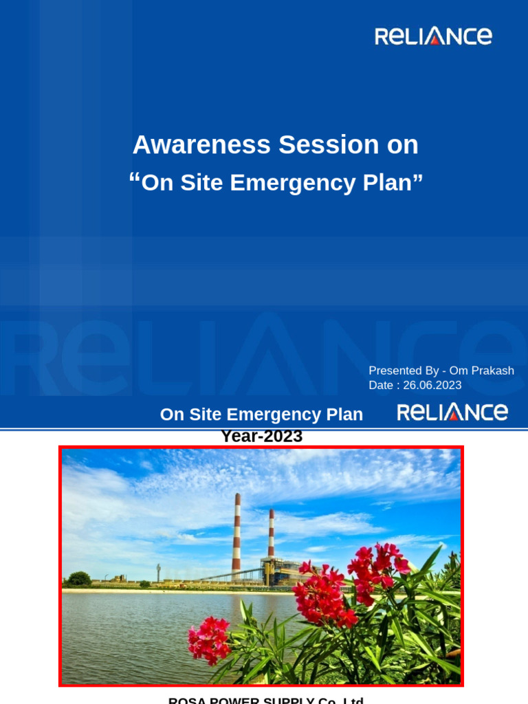 On Site Emergency Plan 26.06.2023 Final | PDF | Emergency Management ...