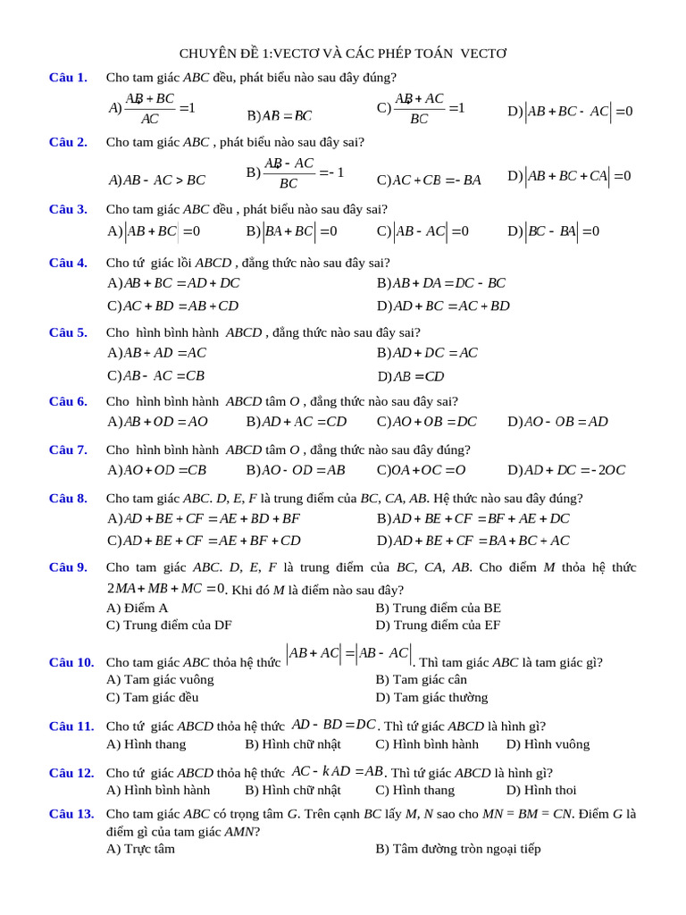 (Hoangdinhan) - Hinh Hoc 10 Chuong 1 | PDF