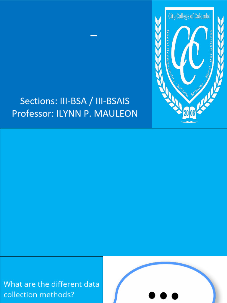 ARM301 METHODOLOGY Lesson5 DataGatheringProcedures Condensedvers | PDF ...