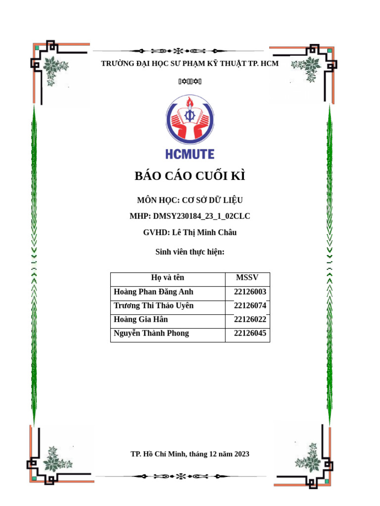 Bài tập CSDL | PDF