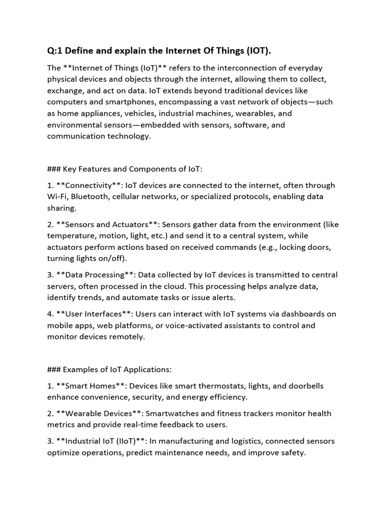 Iot | PDF | Internet Of Things | Operating System