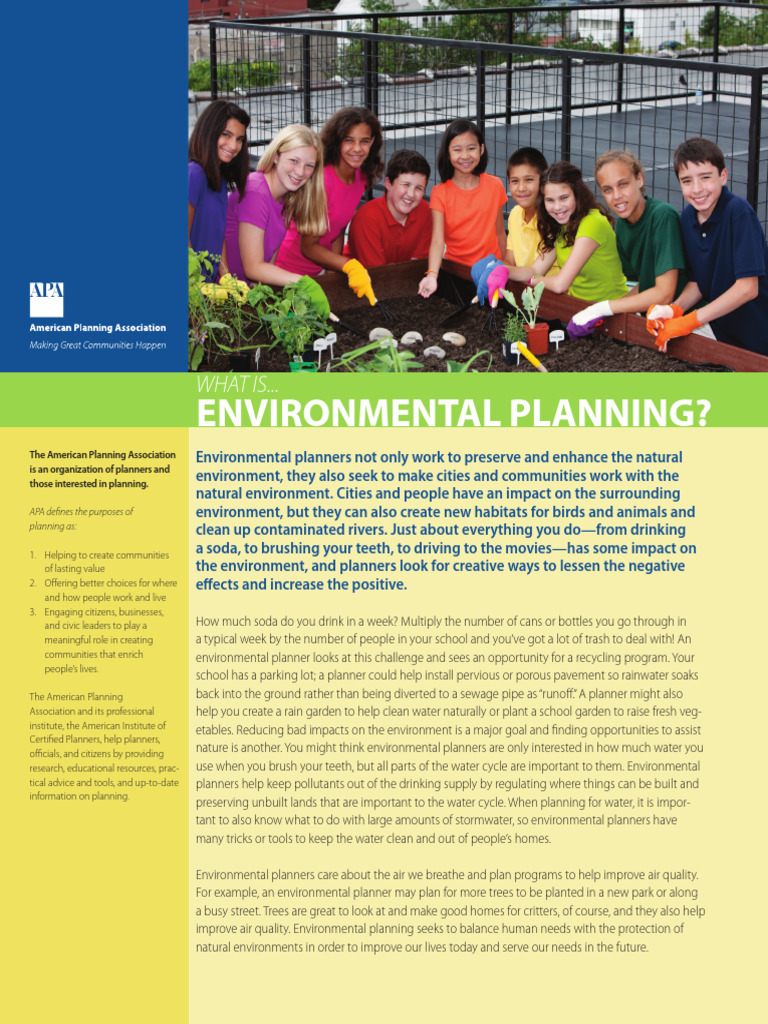 What Is Environmental Planning | PDF | Green Infrastructure ...
