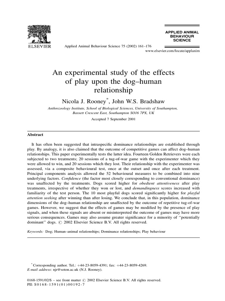 Rooney 2001, An - Experimental - Study - of - The - Effects - of | PDF ...