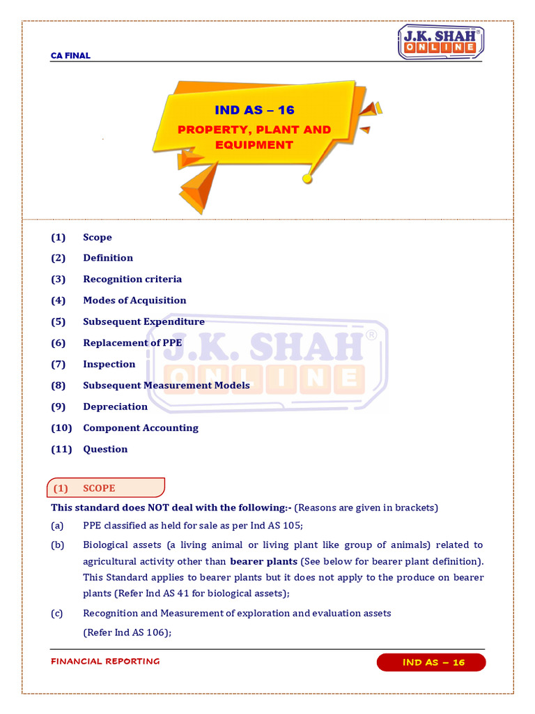 IND As 16 Revision | PDF | Deferred Tax | Depreciation
