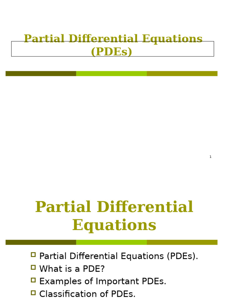 Lec PDE Complete | PDF | Partial Differential Equation | Subtraction