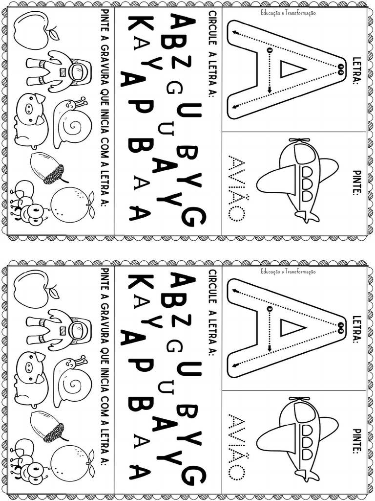 Atividade Letra A LP e EA | PDF