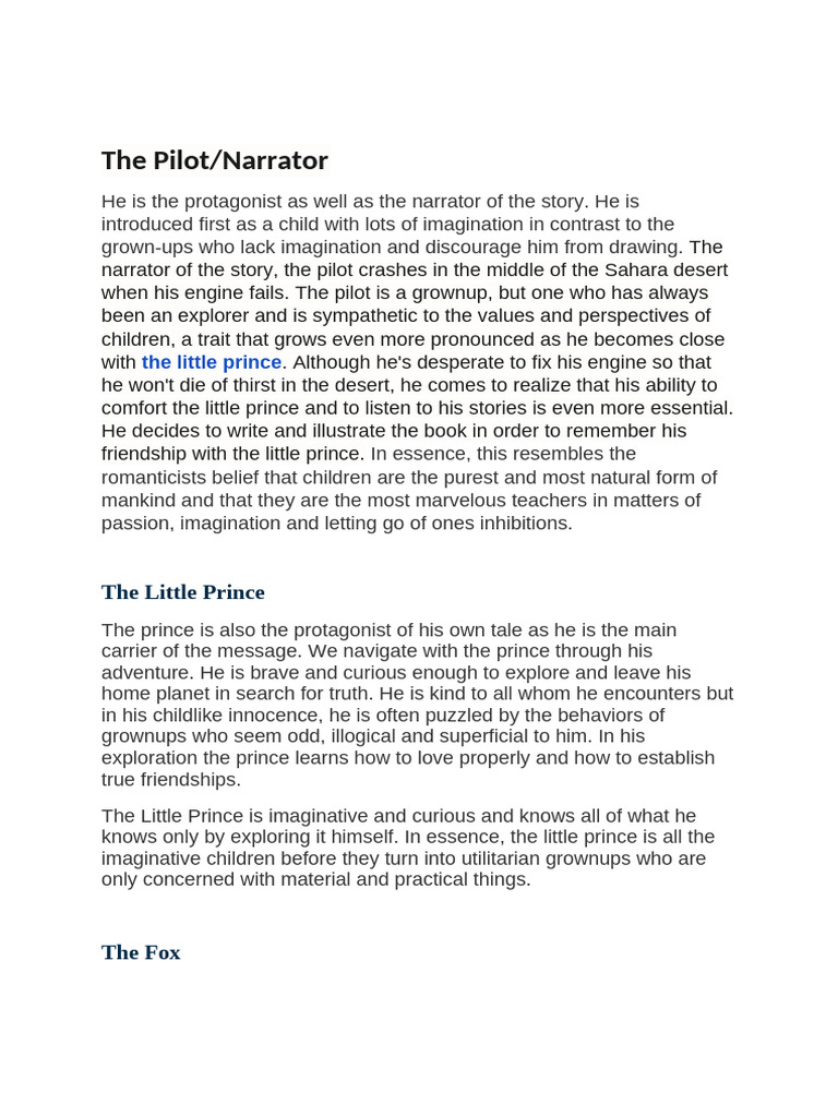 The Little Prince Pdf The Little Prince